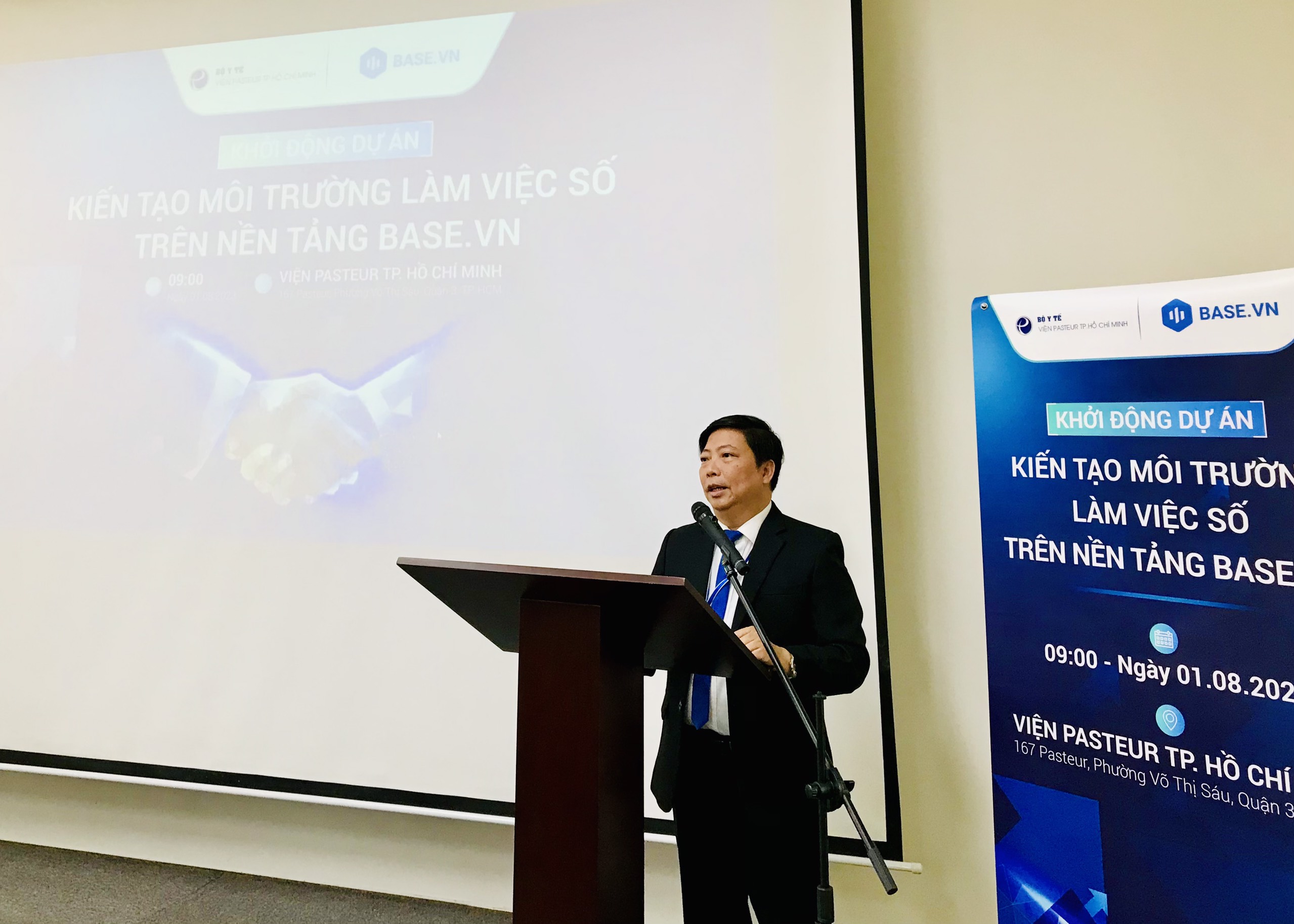 LỄ KHỞI ĐỘNG GIẢI PHÁP KIẾN TẠO MÔI TRƯỜNG LÀM VIỆC SỐ TRÊN NỀN TẢNG BASE.VN | Viện Pasteur TP ...